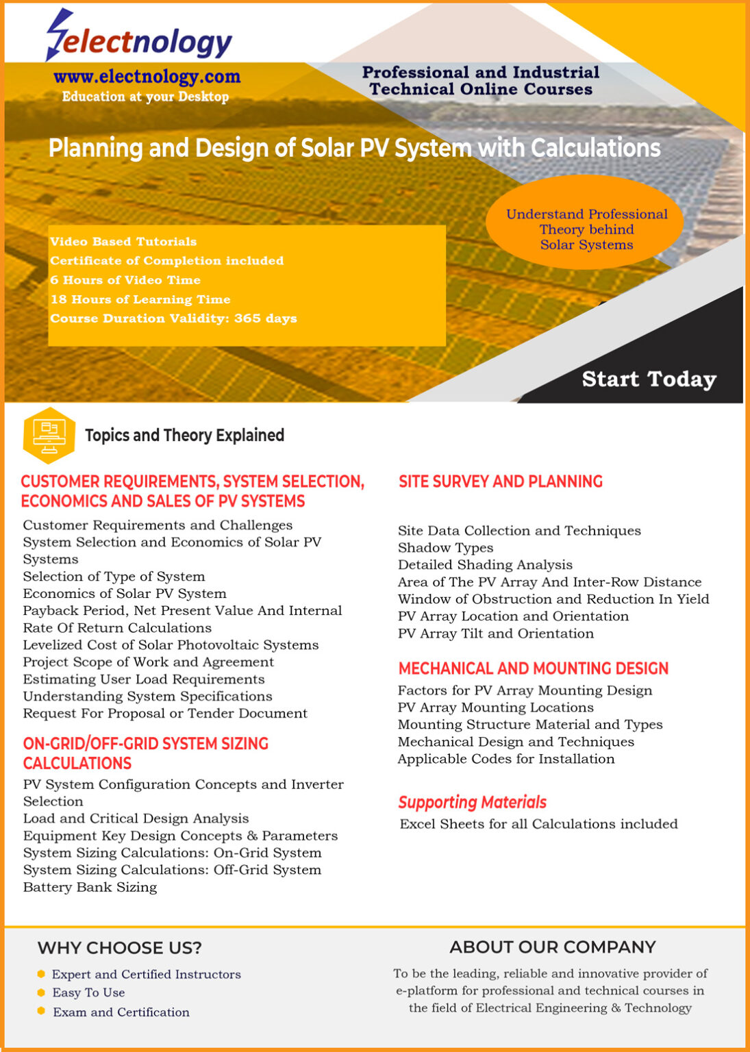 Detailed Planning & Design of Solar PV System with Calculations ...